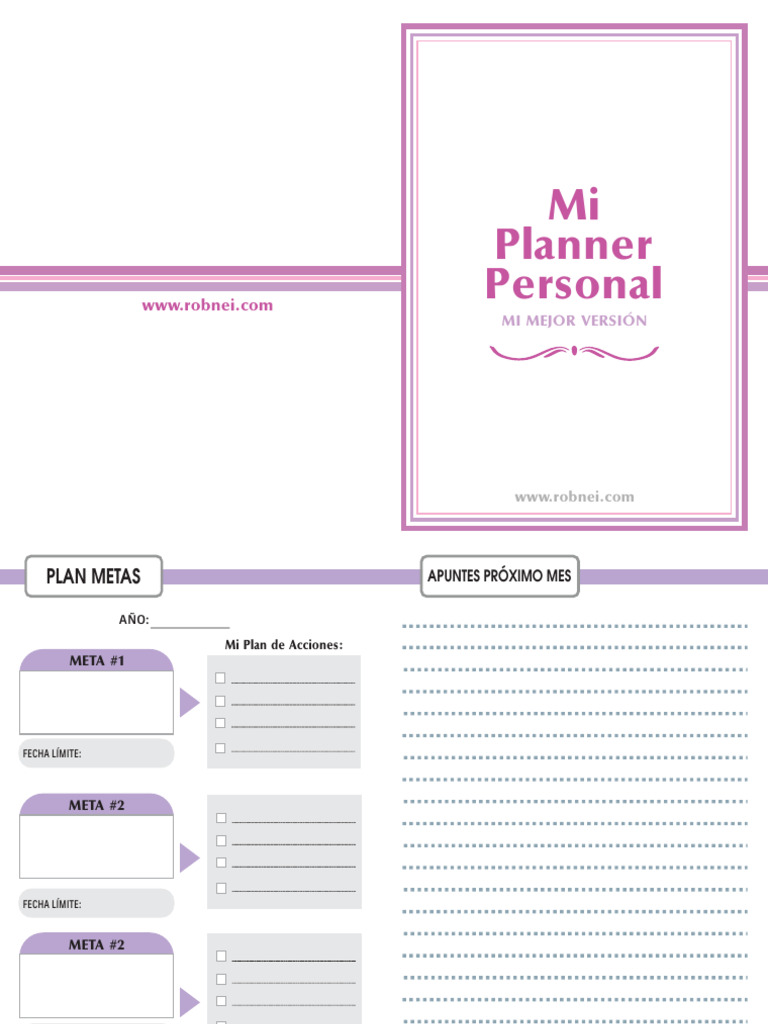 Mi Planner Personal Lila | PDF