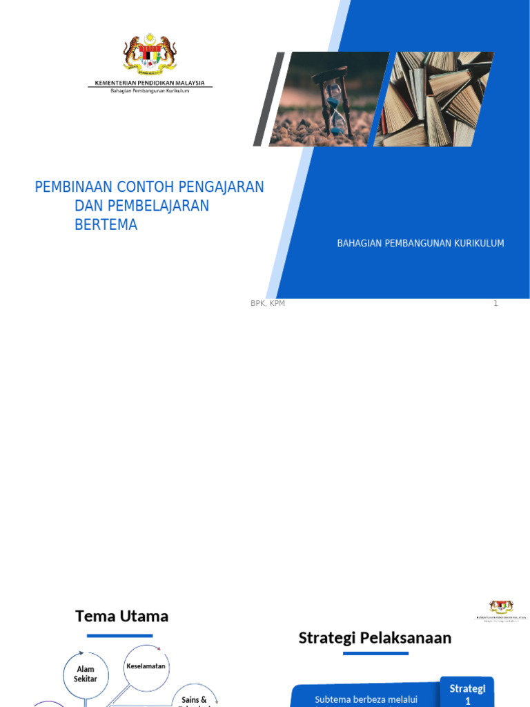 Pembinaan Contoh Pengajaran Dan Pembelajaran Pendekatan Bertema | PDF