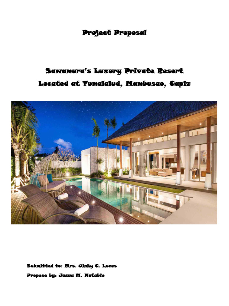 Business Math Proposal 2 | PDF | Resort | Spa