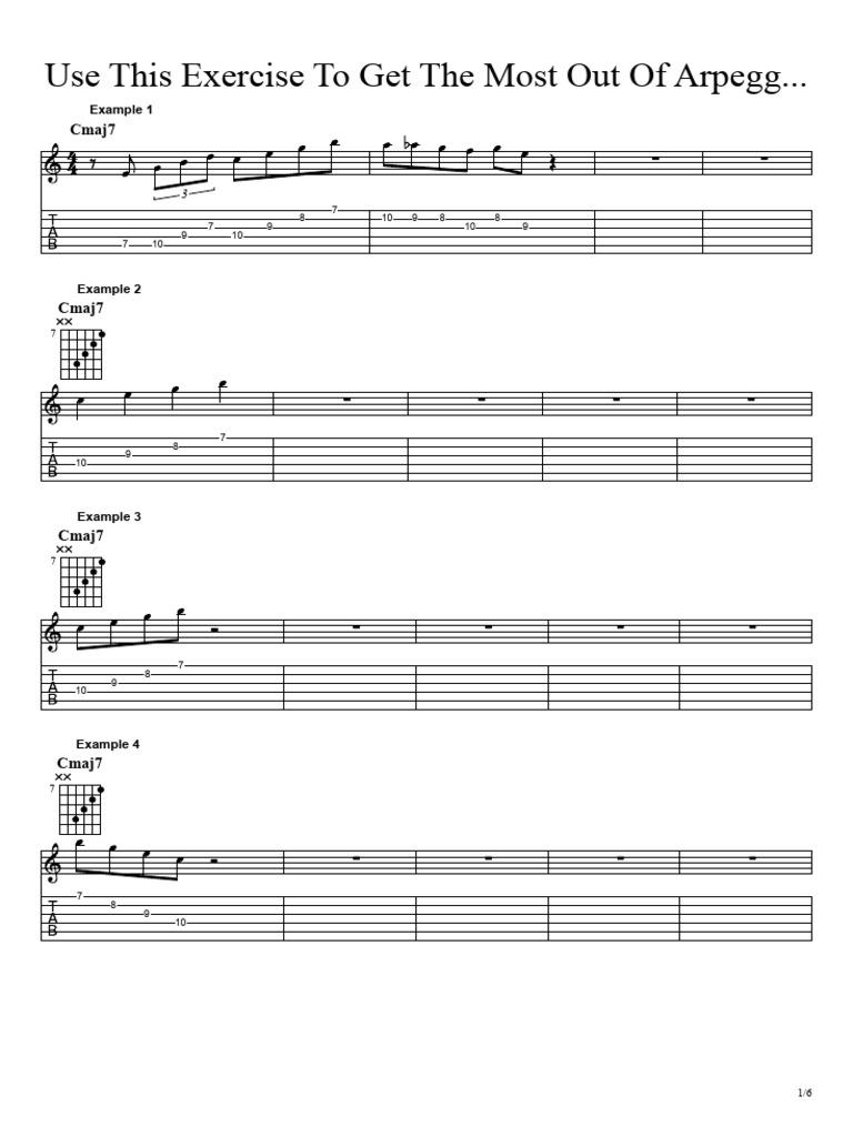 Use This Exercise To Get The Most Out of Arpeggios | PDF