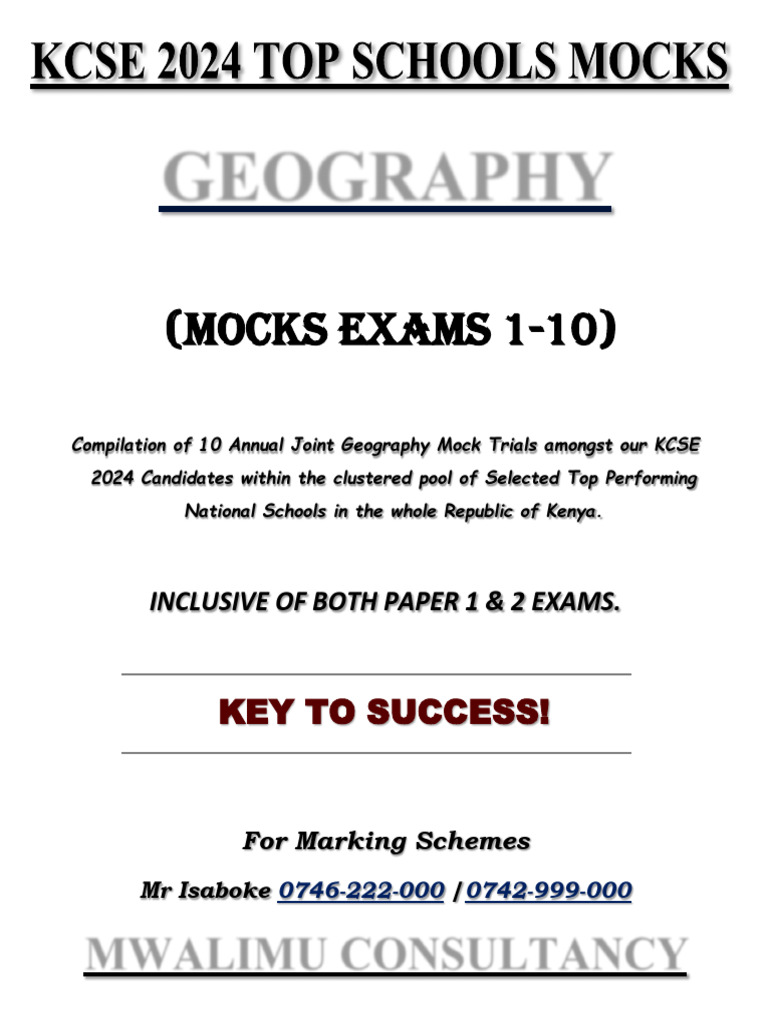 Kcse 2024 Geo Top Sch Mocks Pdf