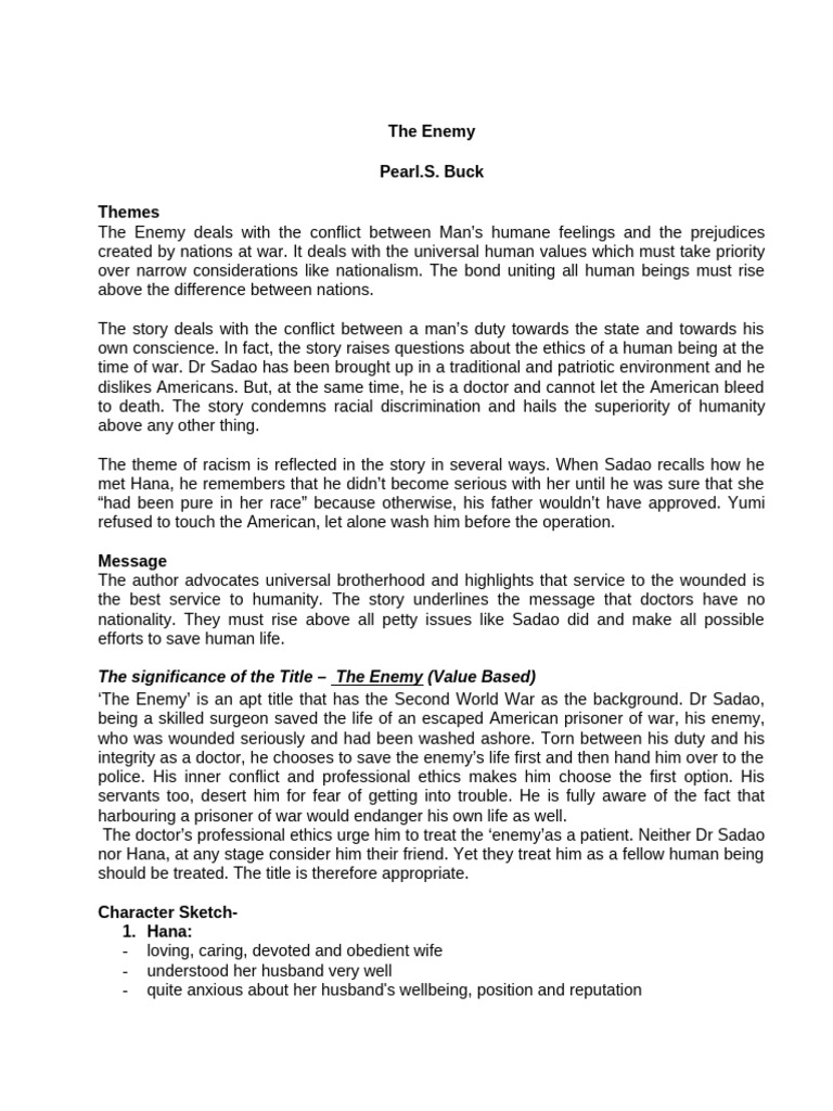 The Enemy Notes 2024 | PDF