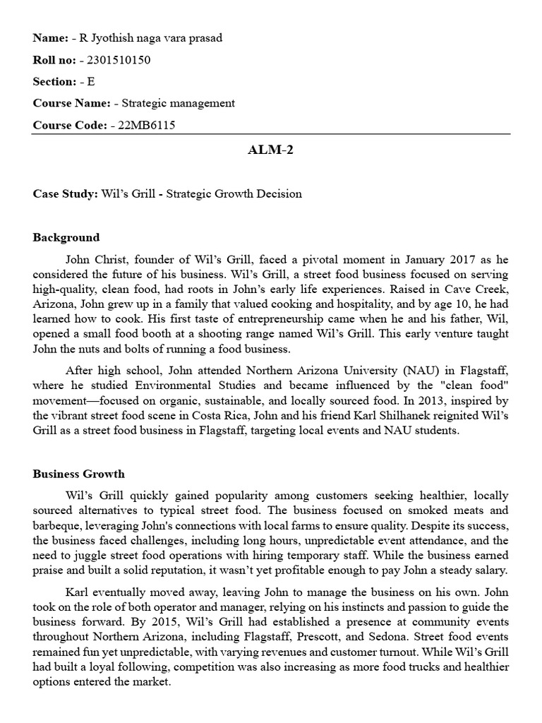 Strategic Management Case Study Analysis 2 | PDF | Brand | Business