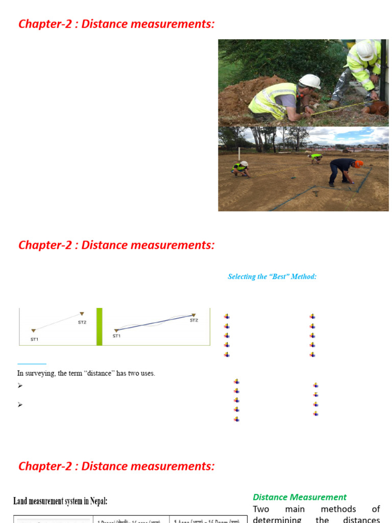 Chapter 2 Distance Measurements PPB Surveying I | PDF