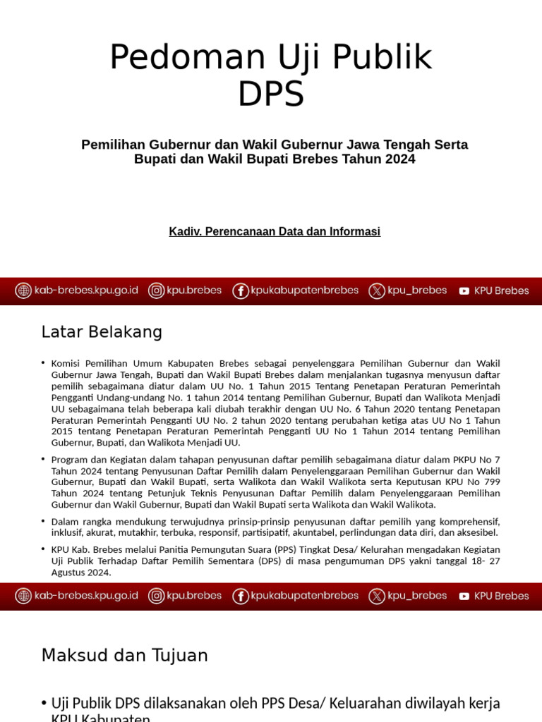 Pedoman Uji Publik DPS oleh PPS | PDF