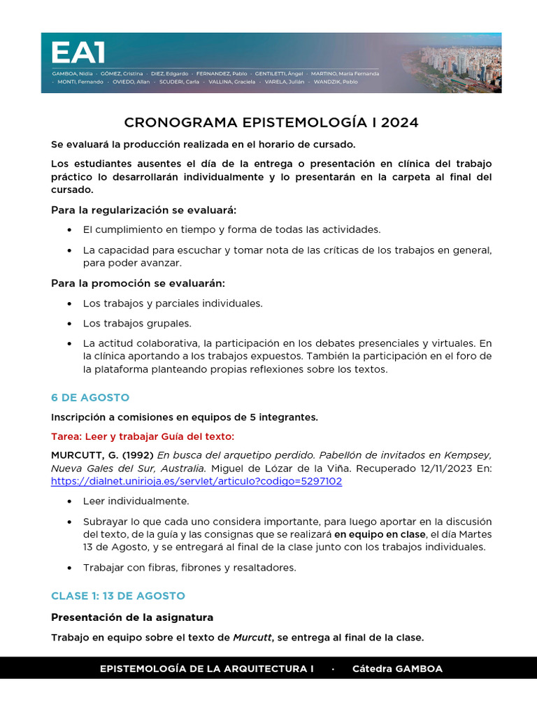 Cronograma Eai 2024 | PDF
