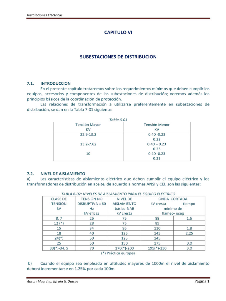 Distri Cap6 Subestaciones | PDF