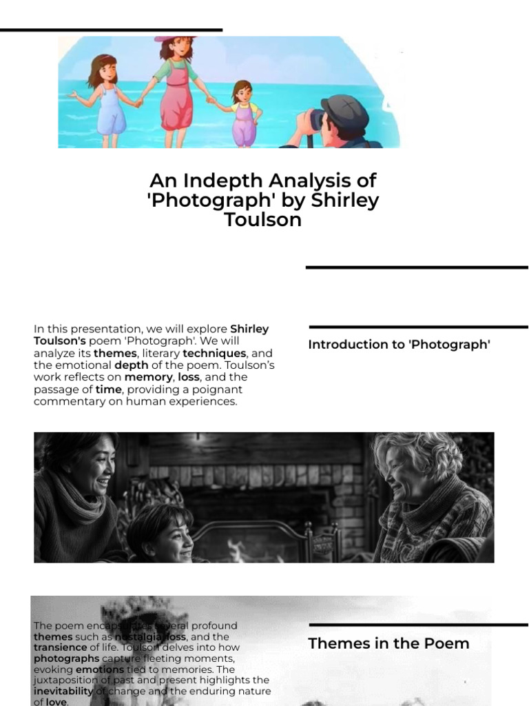 Depth Analysis of Photograph by Shirley Toulson Themes and Literary | PDF