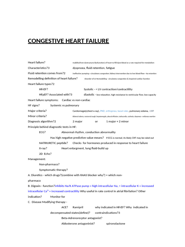 Congestive Heart Failure | PDF