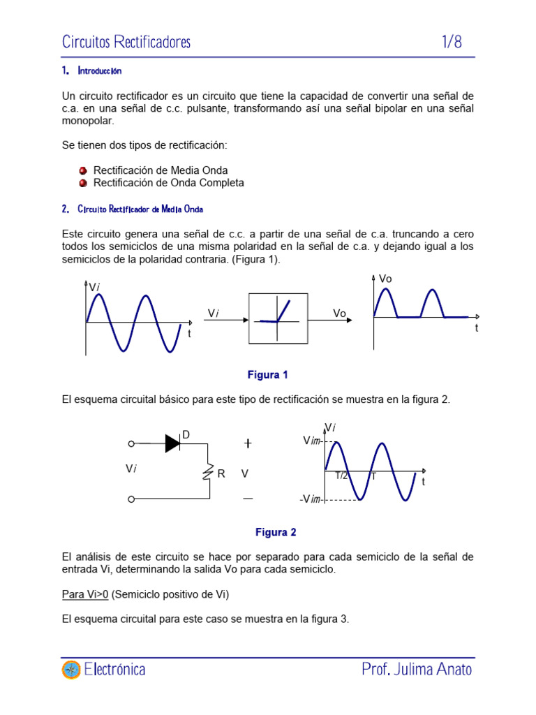 Resumen Rectificadores Con Diodos 02 WN 2020 | PDF