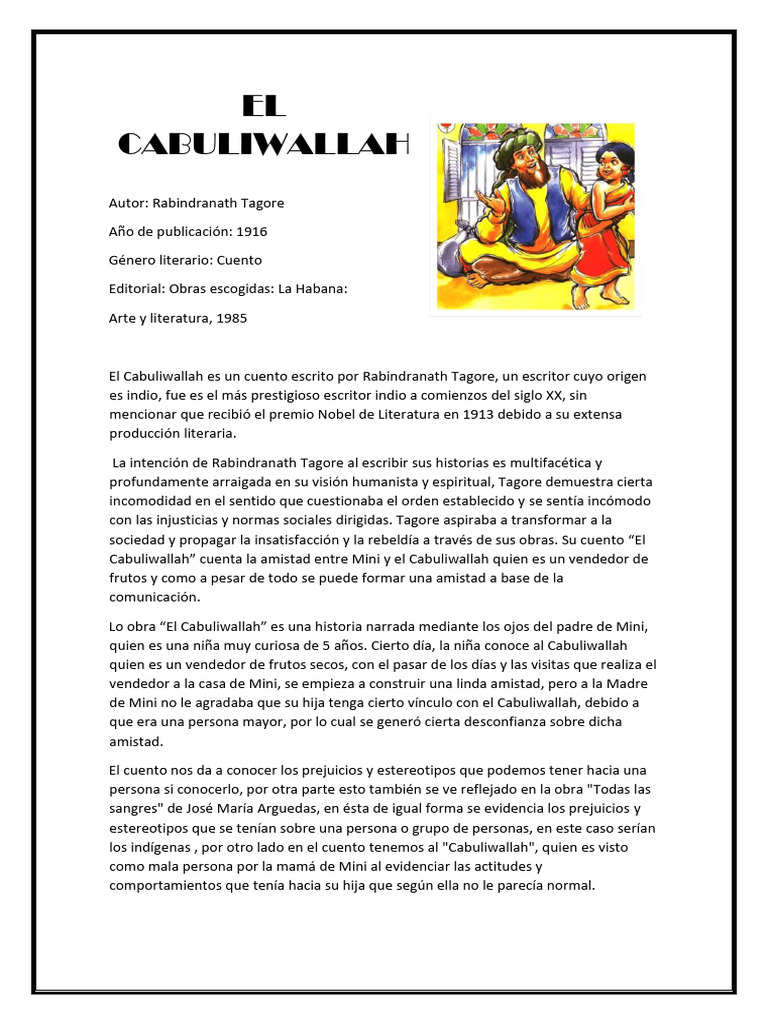 El Cabuliwallah | PDF