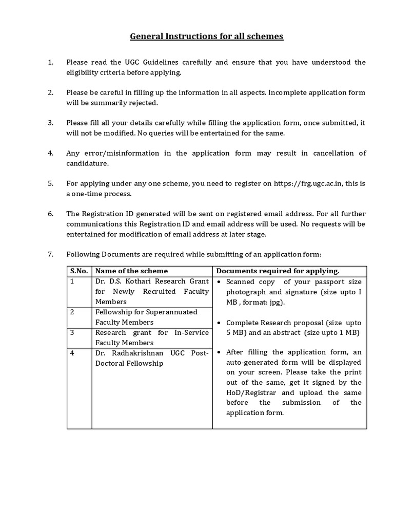 General Instructions Scheme | PDF