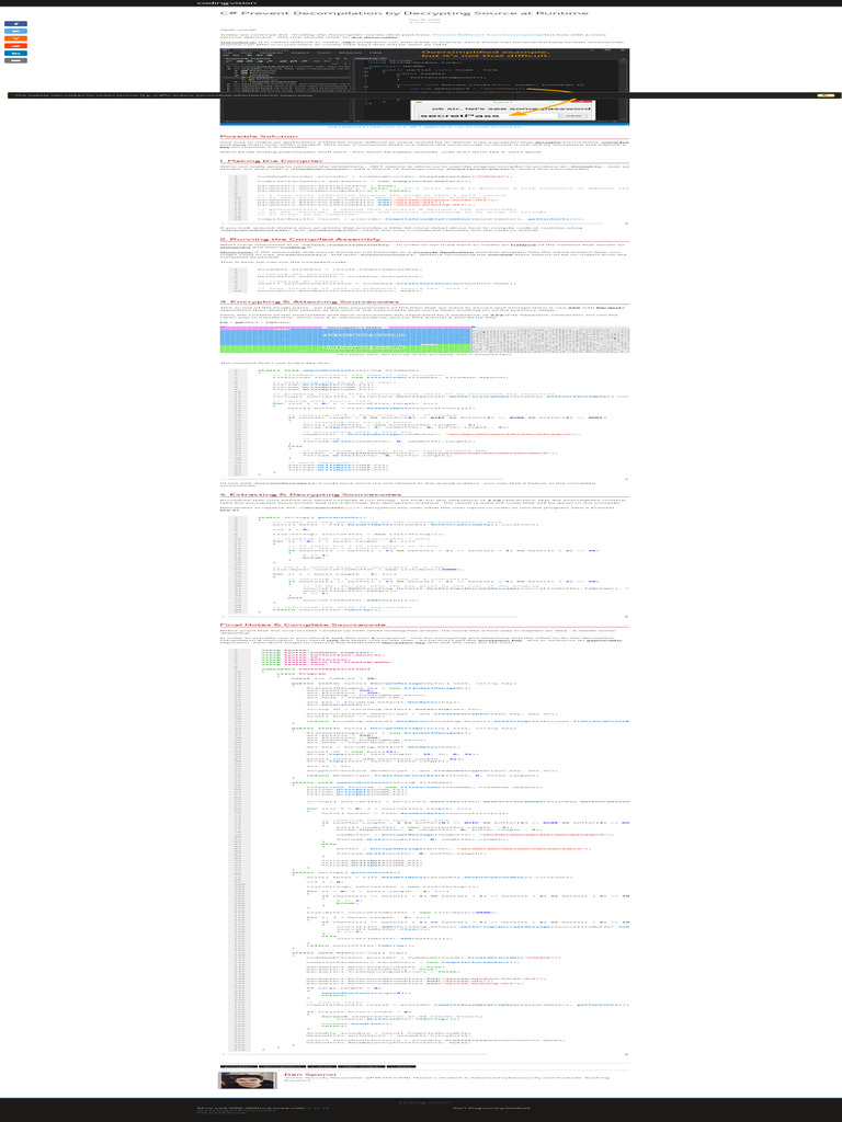 C Prevent Decompilation By Decrypting Source At Runtime Coding 2838
