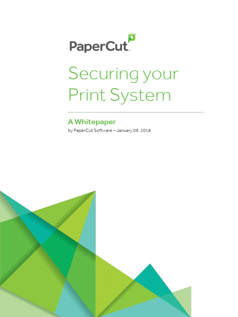 PaperCut Security Whitepaper 2018 01 09 | PDF