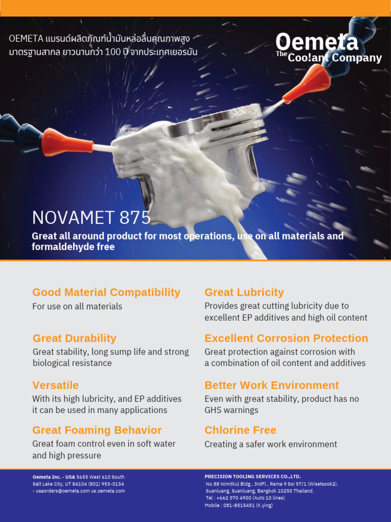 Oemeta Coolant Novamet_875 by Ying PTSC | PDF