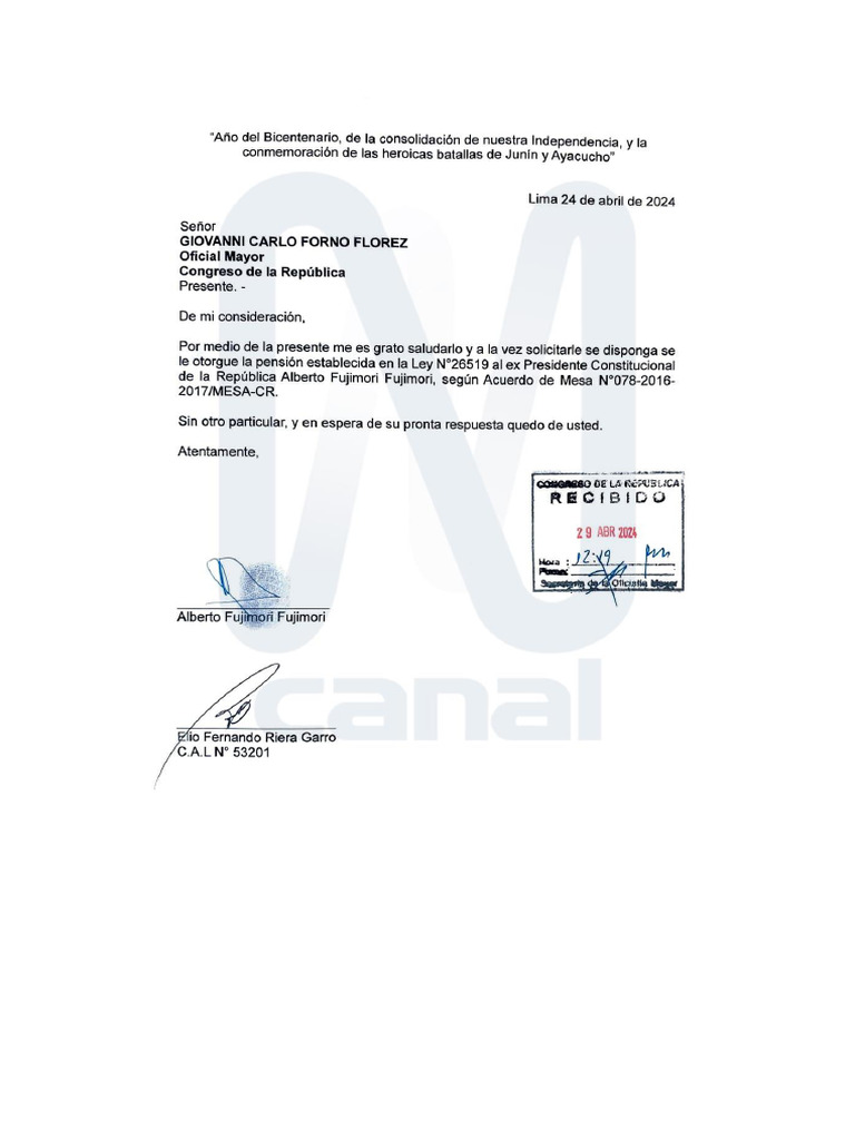 Solicitud de Fujimori | PDF Solicitud de Fujimori | PDF