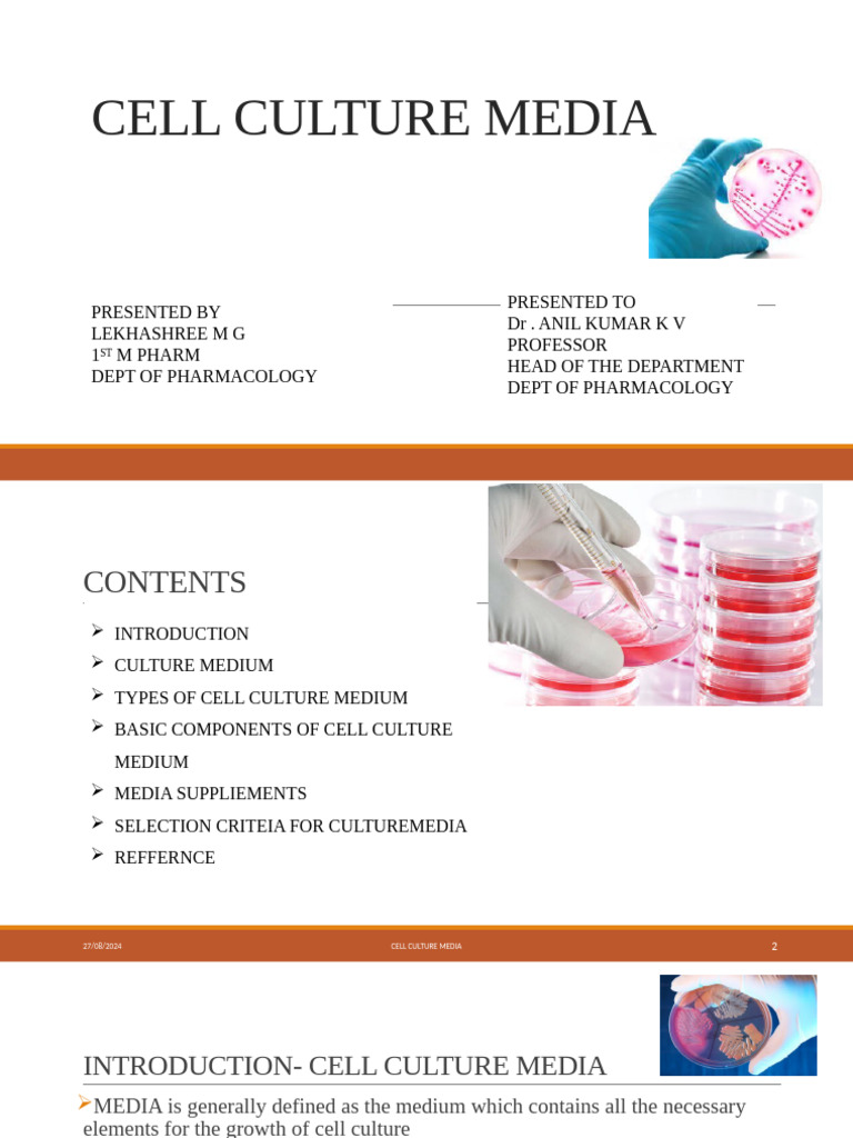 Cell Culture Media | PDF
