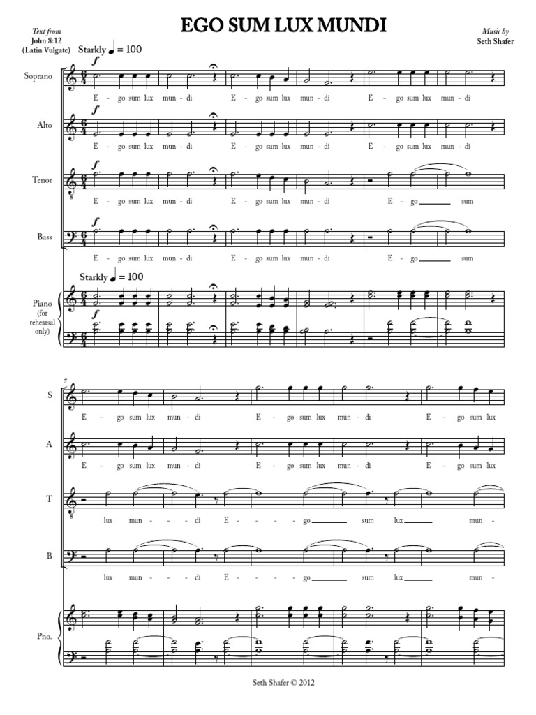 Seth Shafer - Ego - Sum - Lux - Mundi | PDF