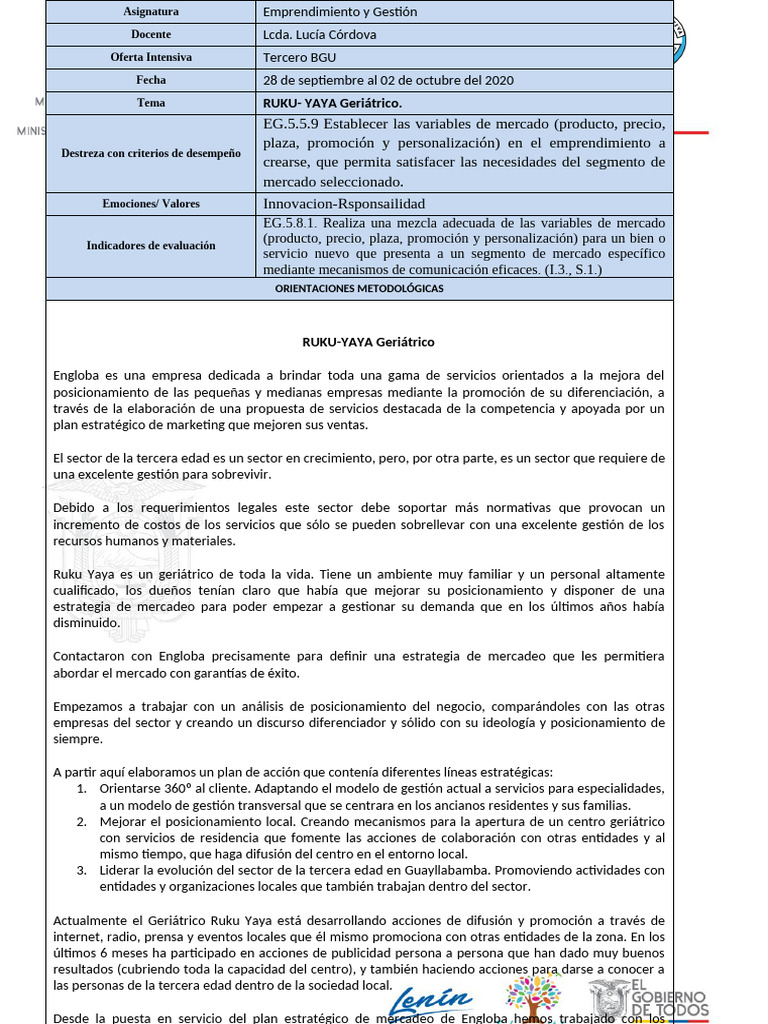 3ro Ficha de Estudio de Caso | PDF