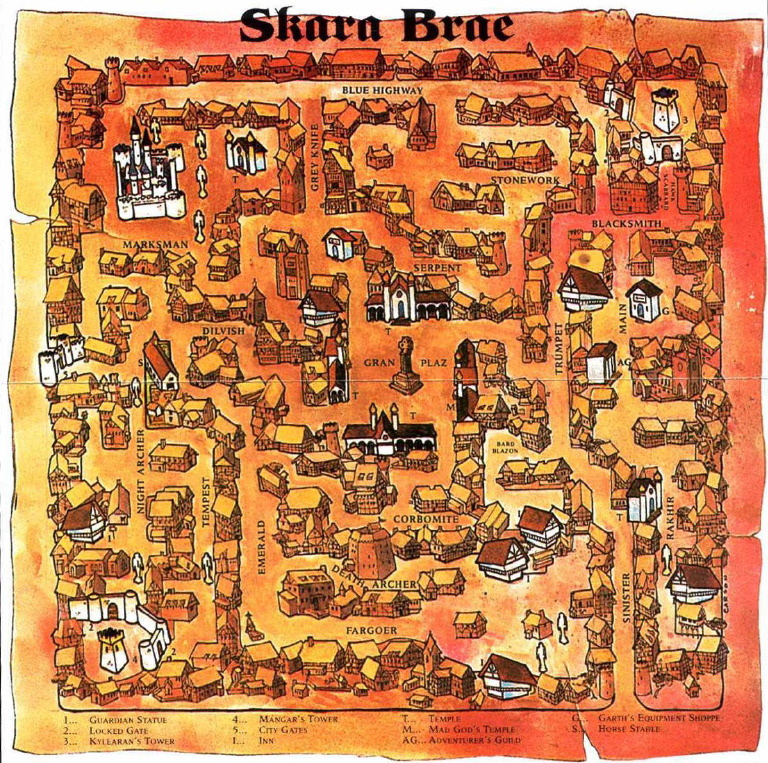 The Bard's Tale (Skara Brae Map - 1985) | PDF