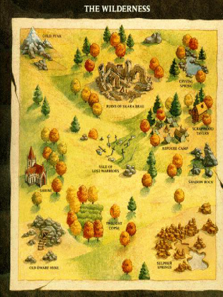 The Bard's Tale III - Thief of Fate (The Wilderness Map - 1988) | PDF