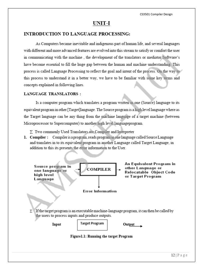 CS3501 - Compiler Design | PDF