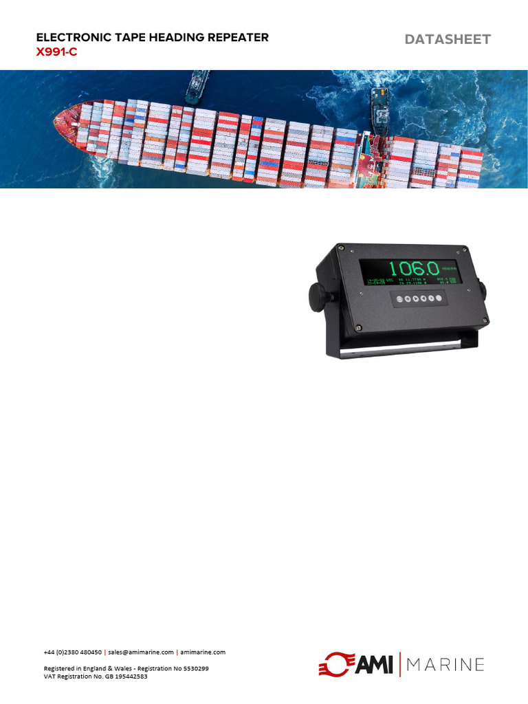 Data Sheet X991 C Universal Course Recorder and Tape Heading Repeater ...