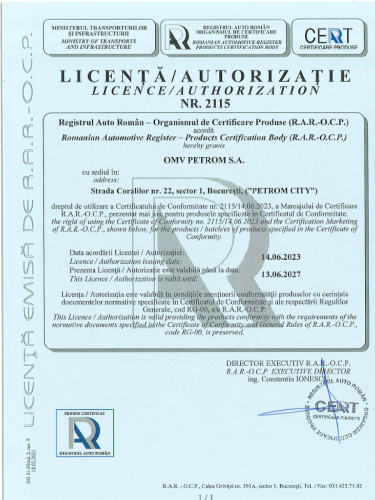 Licenta GPL Auto | PDF