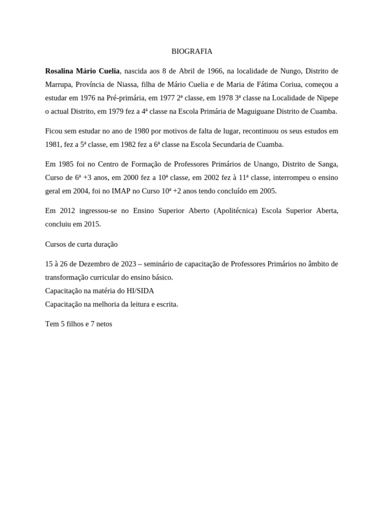 BIOGRAFIA | PDF