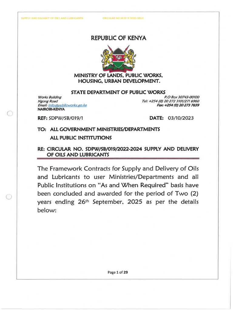 Oils & Lubricants Circular | PDF