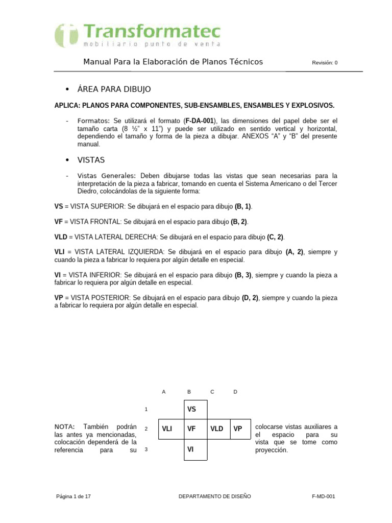 Instructivo Elaboración de Planos | PDF | Dibujo | Métodos y materiales ...