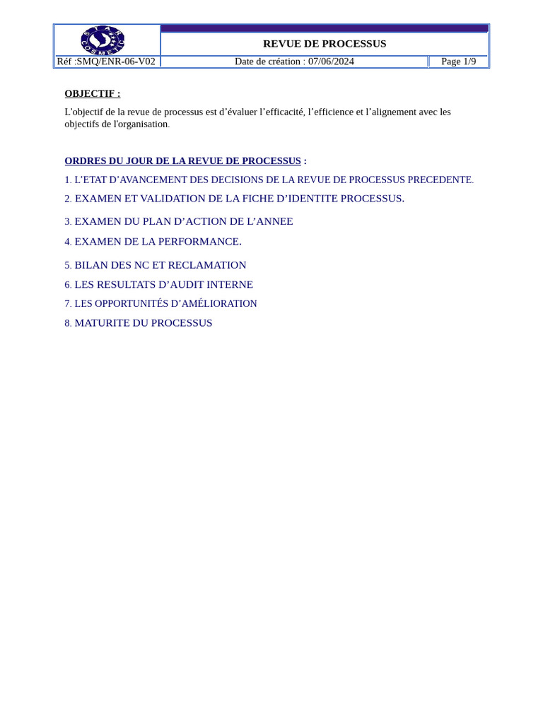 REVUE DE PROCESSUS JUIN2024 Corr | PDF