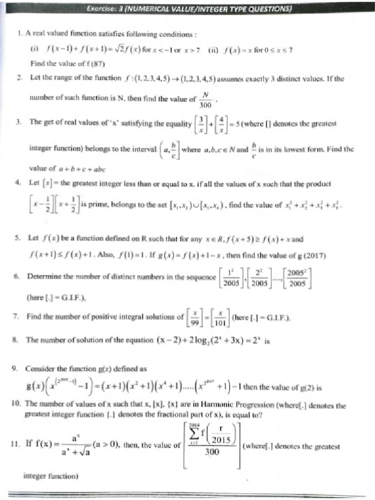 Advance Type Question | PDF