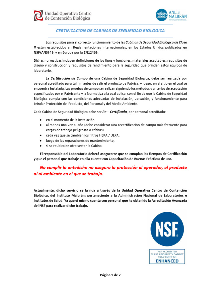 INDICACIONES CERTIFICACION CSB | PDF
