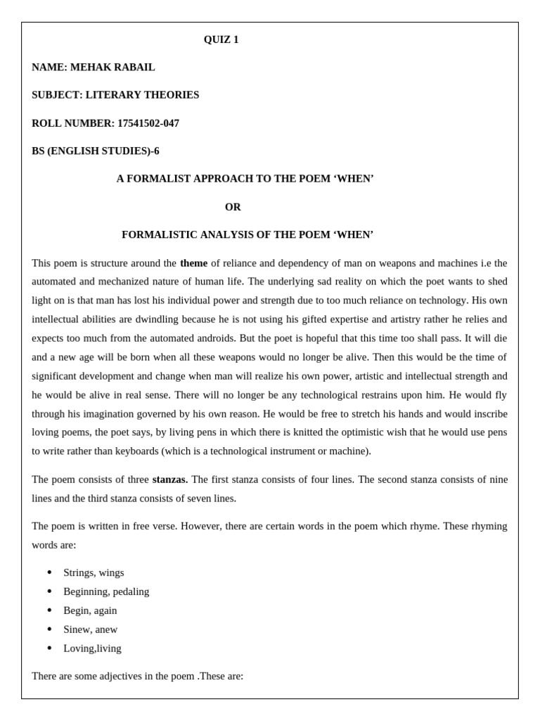 Literary Theories (QUIZ 1) | PDF