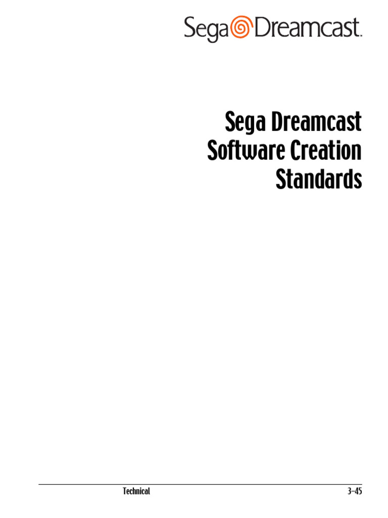 Sega Dreamcast Software Creation Standards Guidebook | PDF | Booting | Computer Architecture