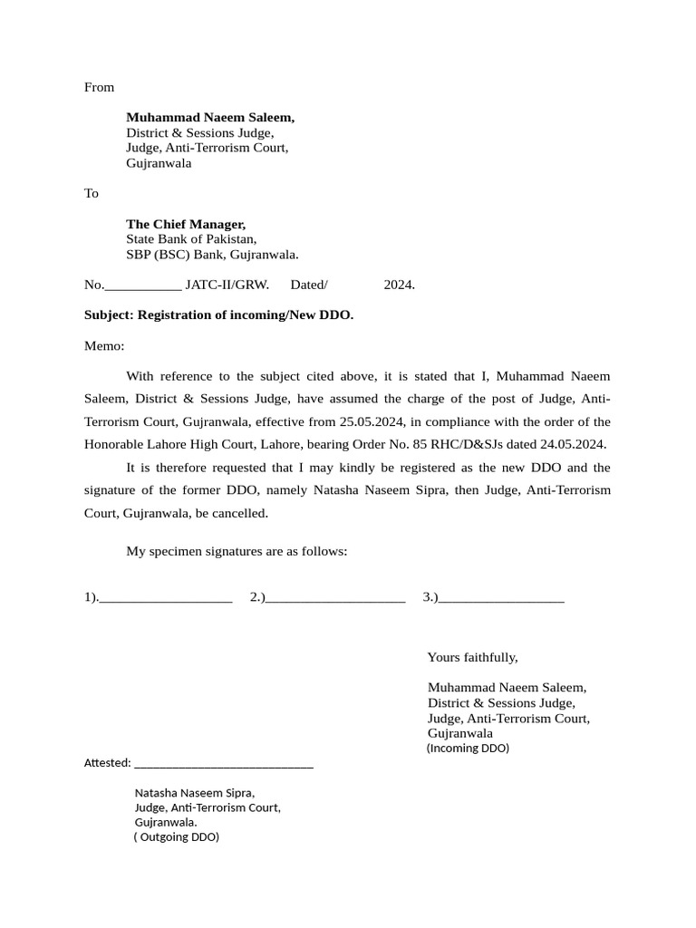 New DDO Registration Request | PDF