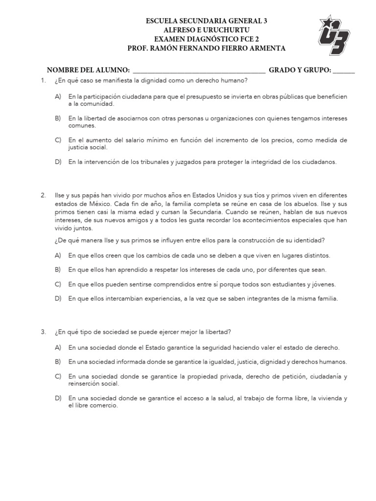 2024 ExaDiag Sec 2 FCE | PDF