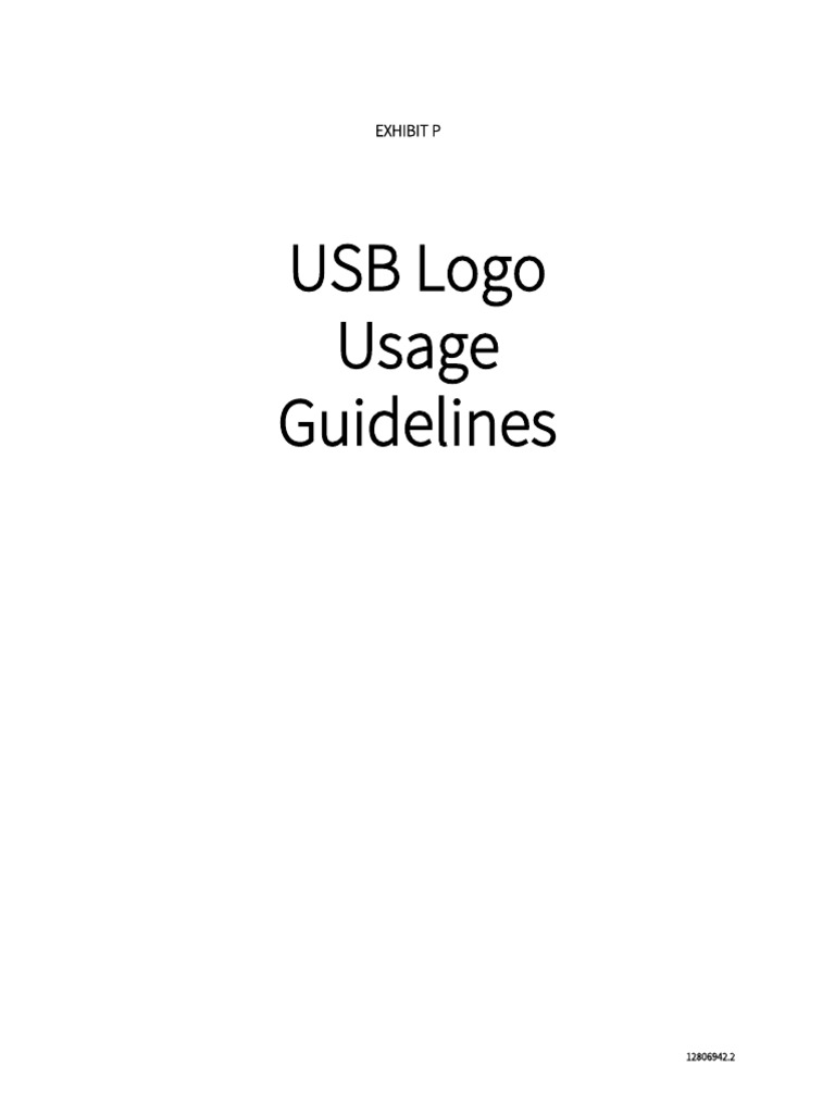Usb-If Original Logo Usage Guidelines Final 2024.02.8 | PDF