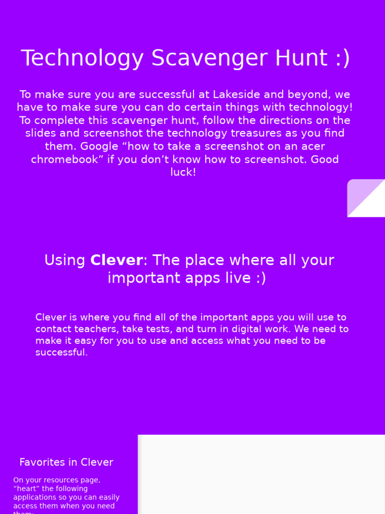 Technology Scavenger Hunt - ) | PDF