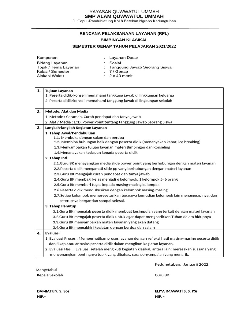 6.-rpl Kelas 7-Tanggung-Jawab-Seorang-Siswa-Genap | PDF