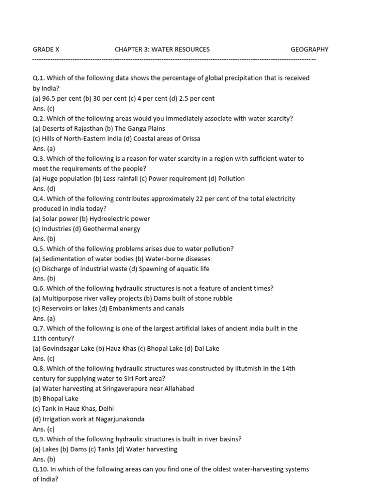 SST_Water Resources NOTES | PDF