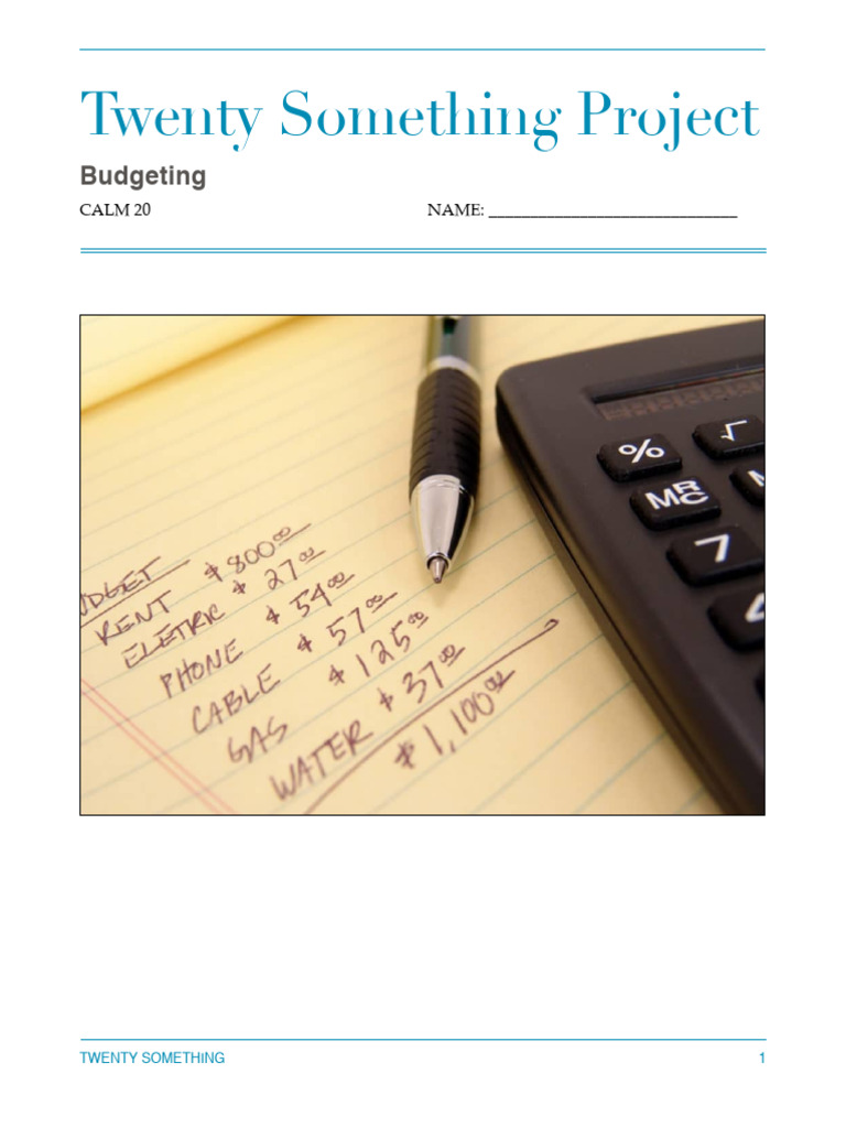 Twenty Something Project: Budgeting | PDF