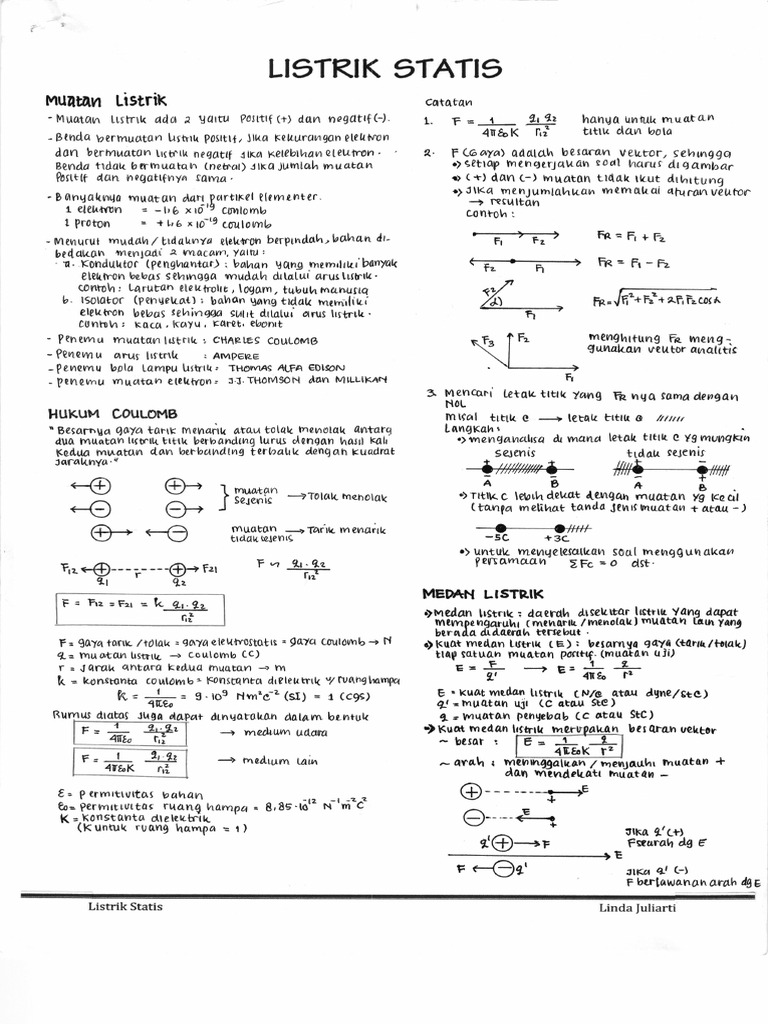 Listrik Statis Handout | PDF