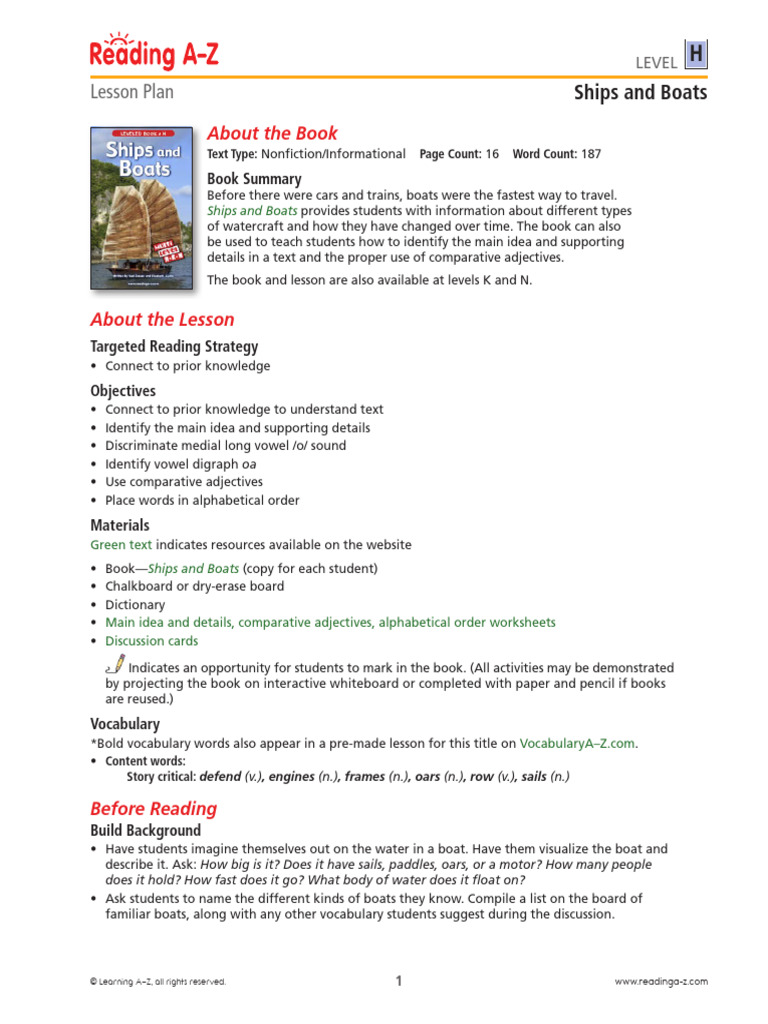 Understanding Ships and Boats | PDF | Reading Comprehension | Foreign ...