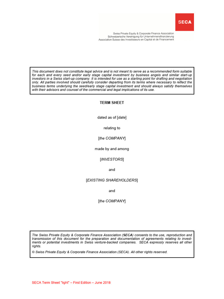 Light Term-Sheet First-Edition With-Annotations | PDF