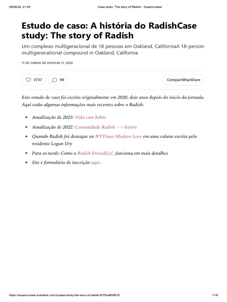 Radish: A Multigenerational Living Case Study | PDF