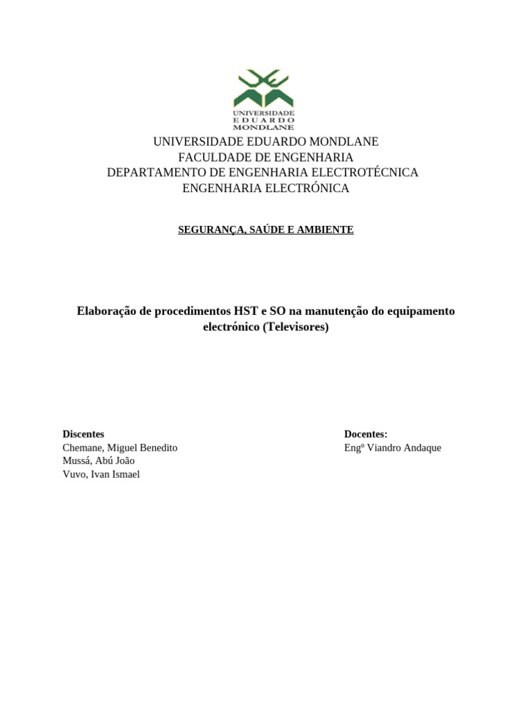 Trabalho de HST | PDF