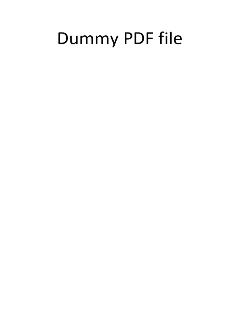 Dummy | PDF