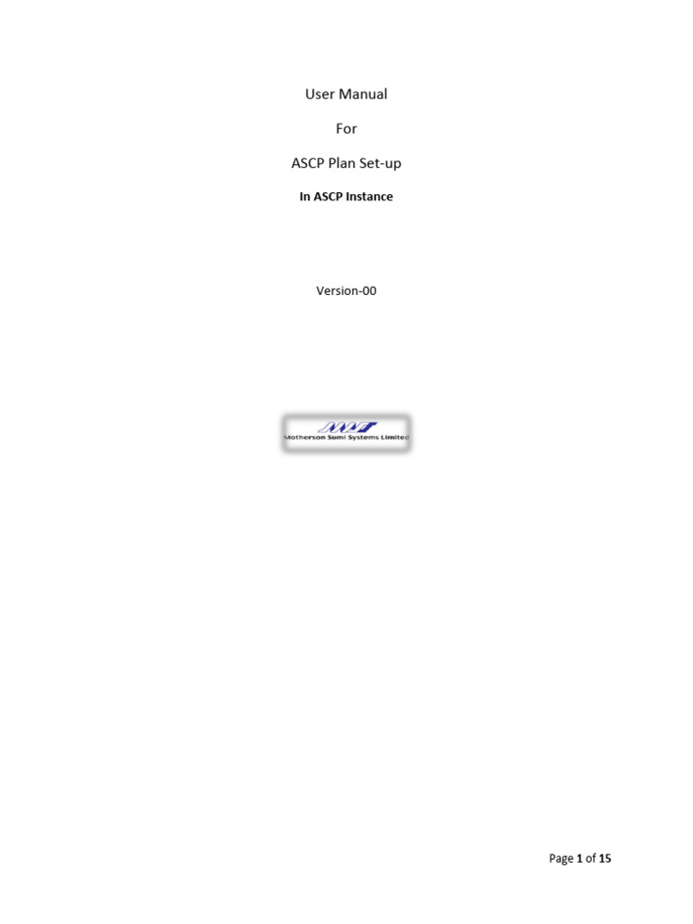 ASCP Set Up Manual Rev. 00 | PDF | System Software | Computers